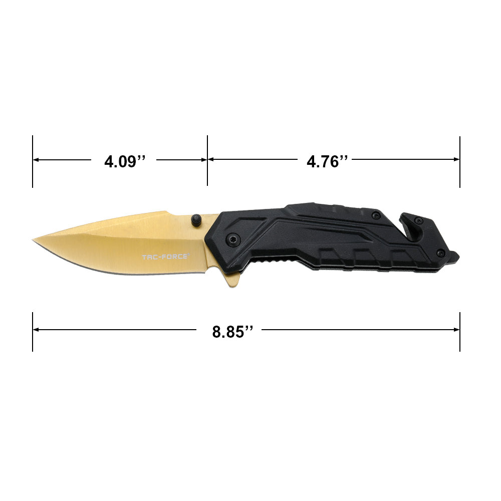 Tac Force Speedster Model Black & Gold Finish Multi-Functional Rescue