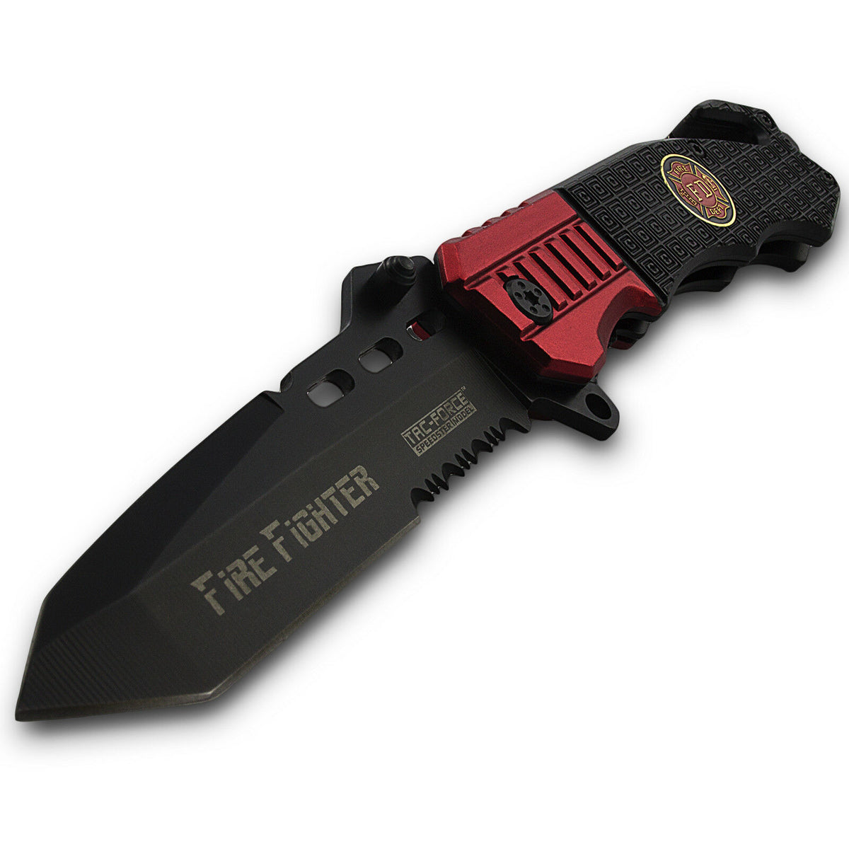 8.5" Tac Force Tactical Rescue FIRE DEPT Pocket Knife TF-740FD