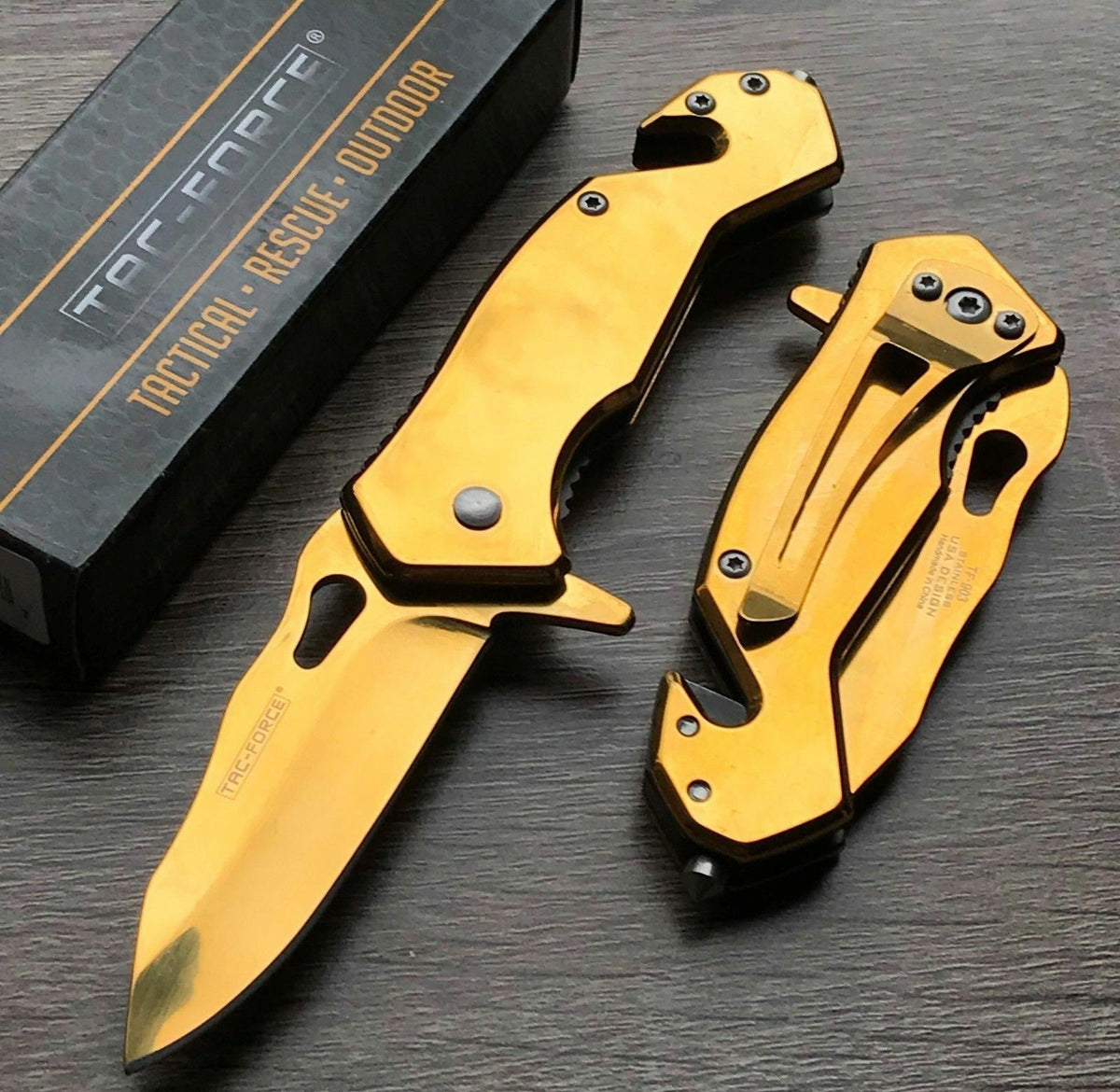 Tac Force TF Tactics Mini Gold Tactical Folding Pocket Knife TF-903GD