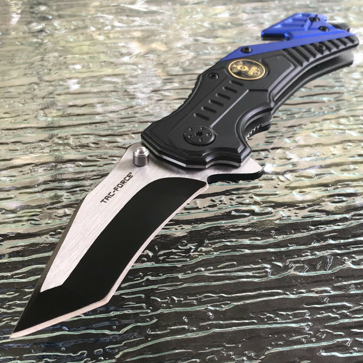 7.5" Police Rescue Tanto Blade Tactical Assisted Pocket Knife