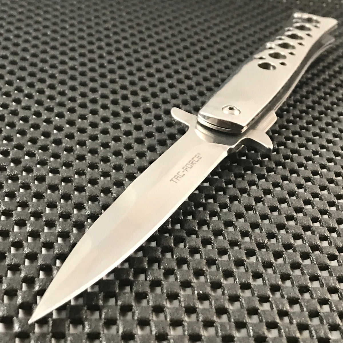 9" Tac Force Spring Assisted Tactical Silver Pocket Knife TF-884CH