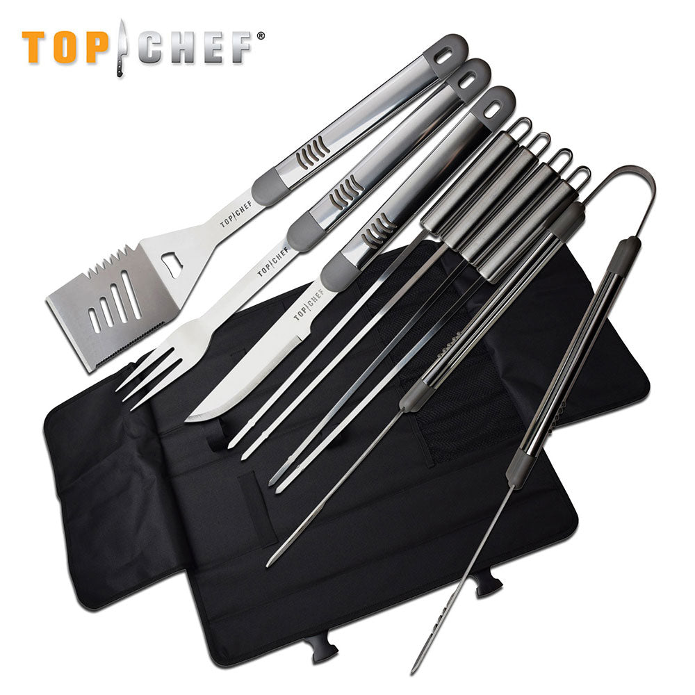 Top Chef 9 PC BBQ Tool Set With Case For Sale